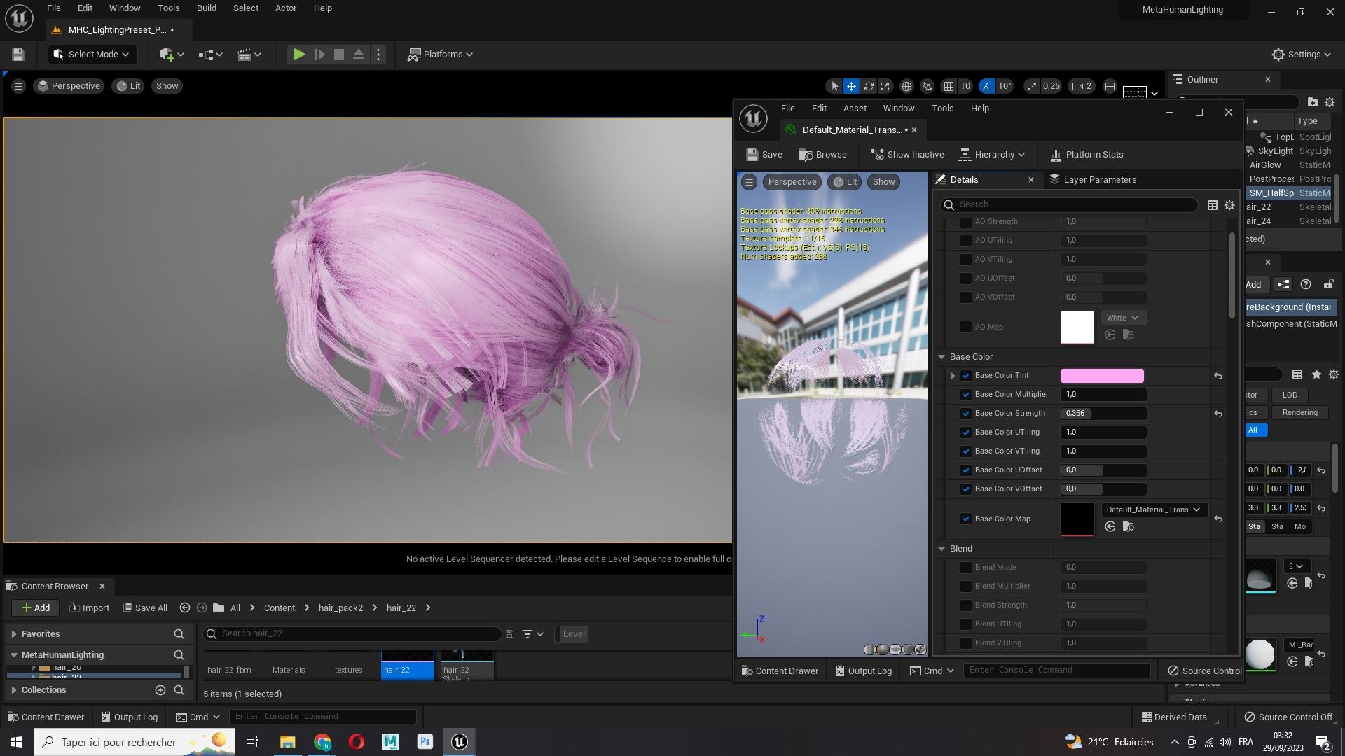 3D Female Hair - Messy Bun classic Hairstyle Low-poly model ...