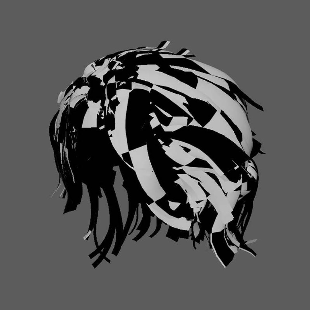 3D Female Hair - Messy Bun classic Hairstyle Low-poly model ...