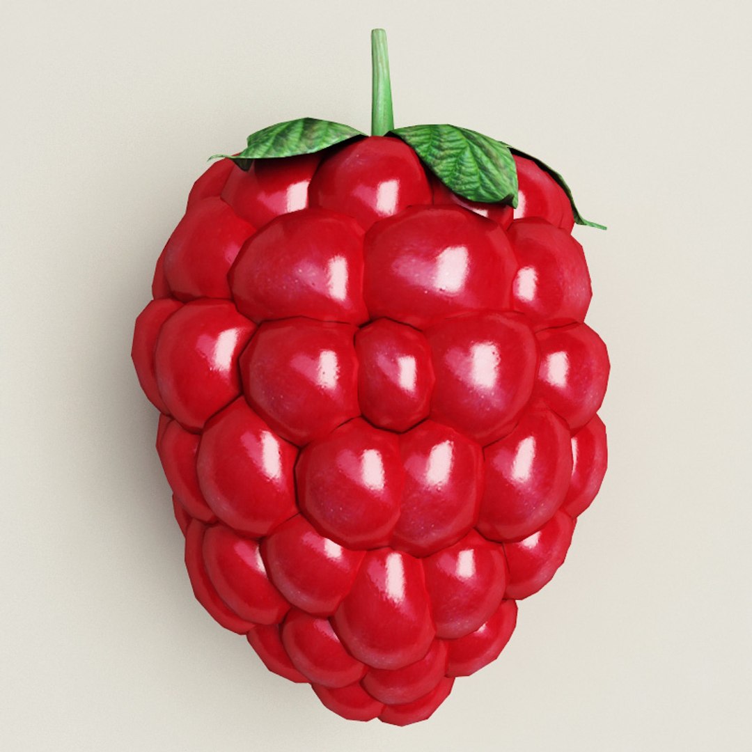 3d Raspberry Modelled Model