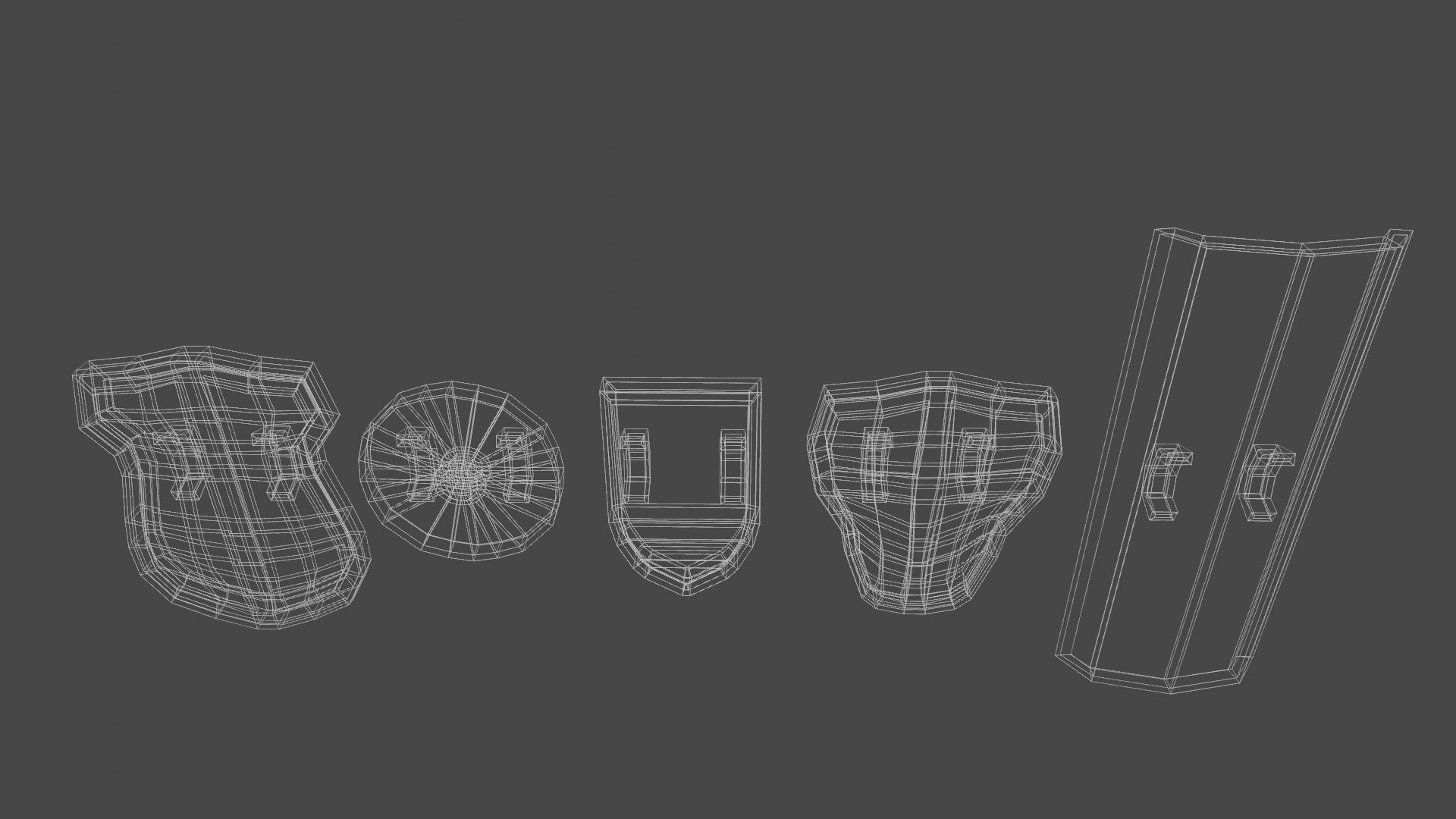 Cellshaded LowPoly Shields Pack 3D model - TurboSquid 2067361