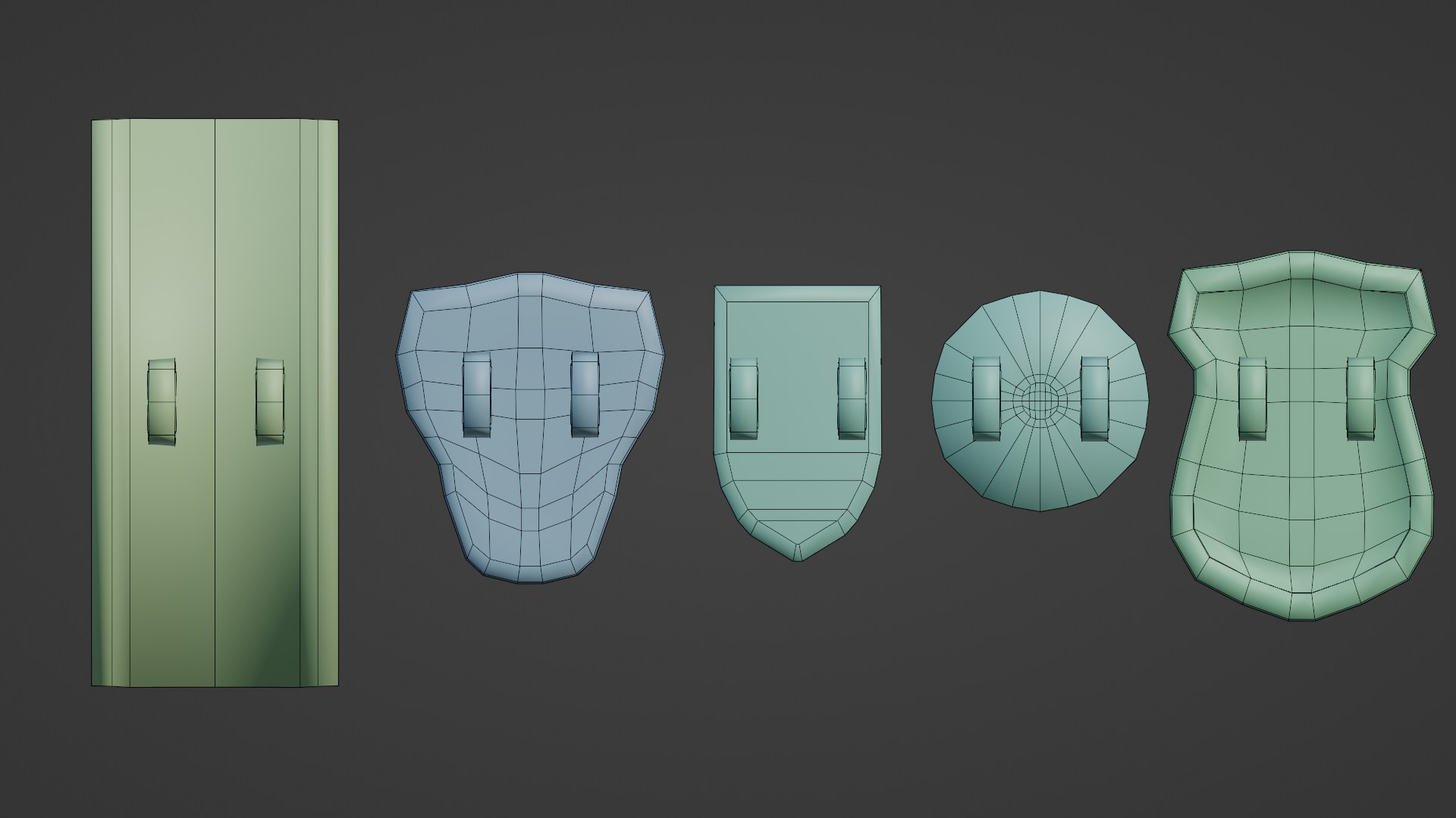 Cellshaded LowPoly Shields Pack 3D model - TurboSquid 2067361
