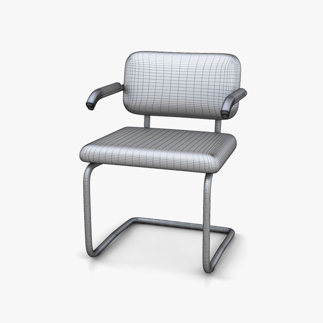 Knoll Cesca Upholstered Armchair 3D Model - TurboSquid 1889368