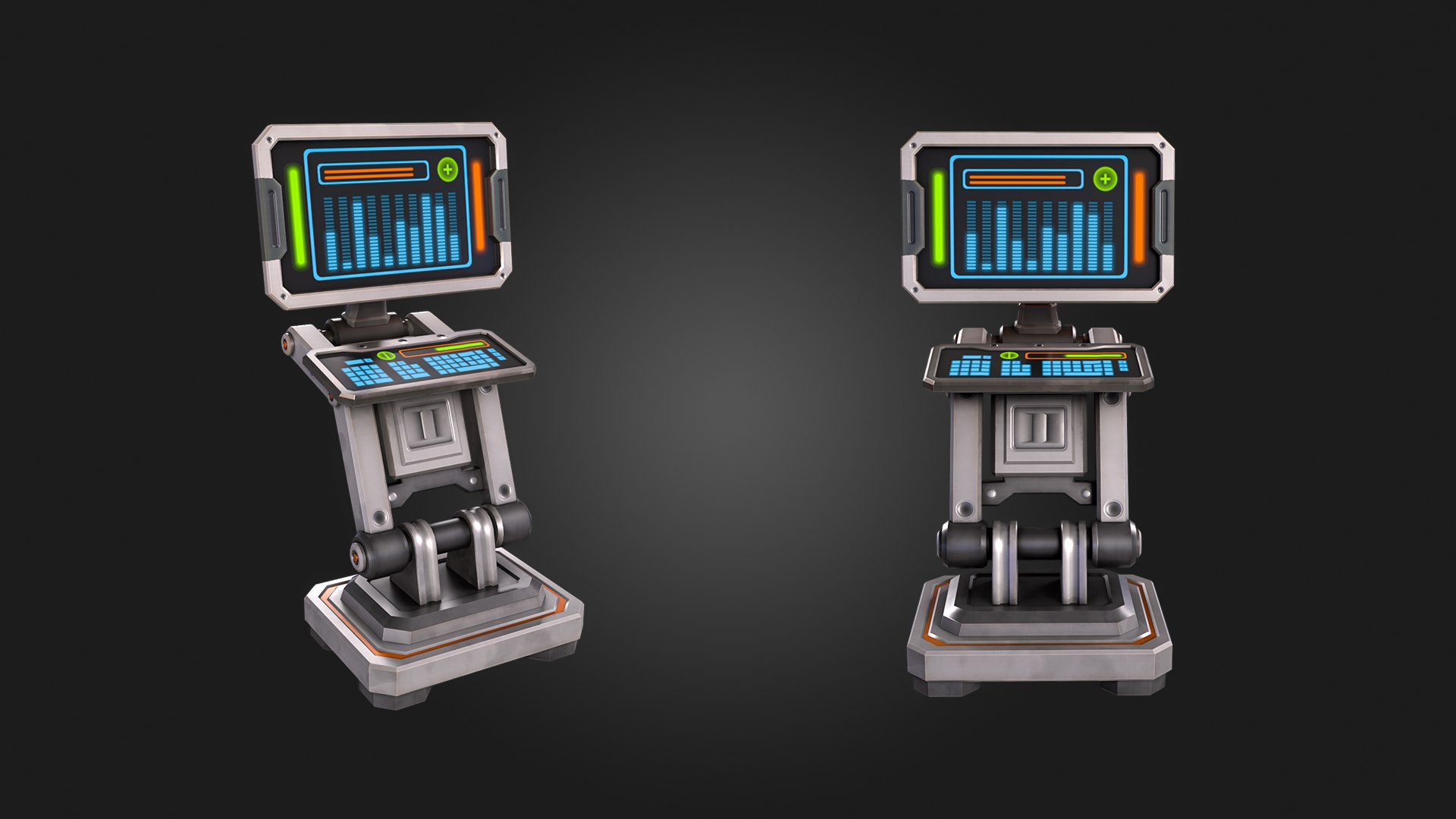SCI-FI PC Monitor 3D Model - TurboSquid 2234032