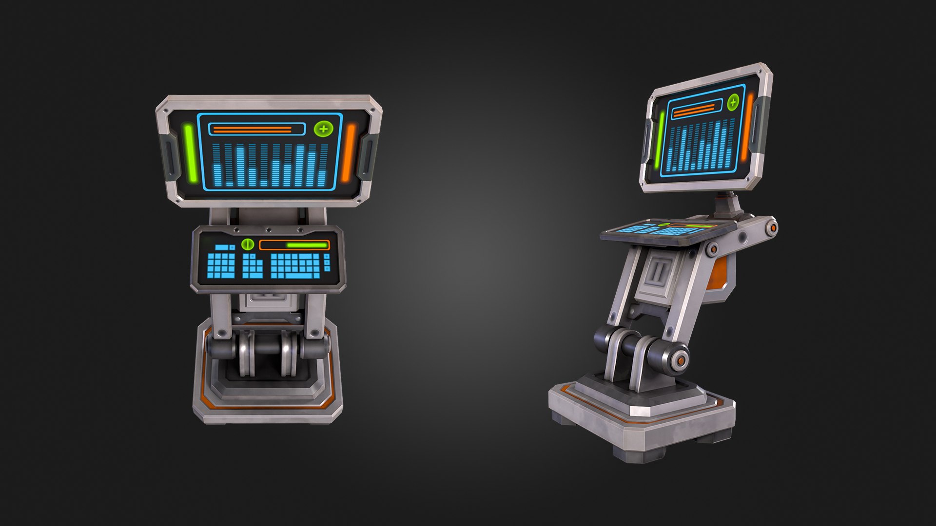 SCI-FI PC Monitor 3D Model - TurboSquid 2234032