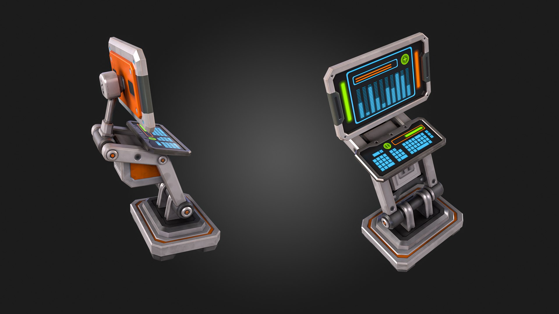 SCI-FI PC Monitor 3D Model - TurboSquid 2234032