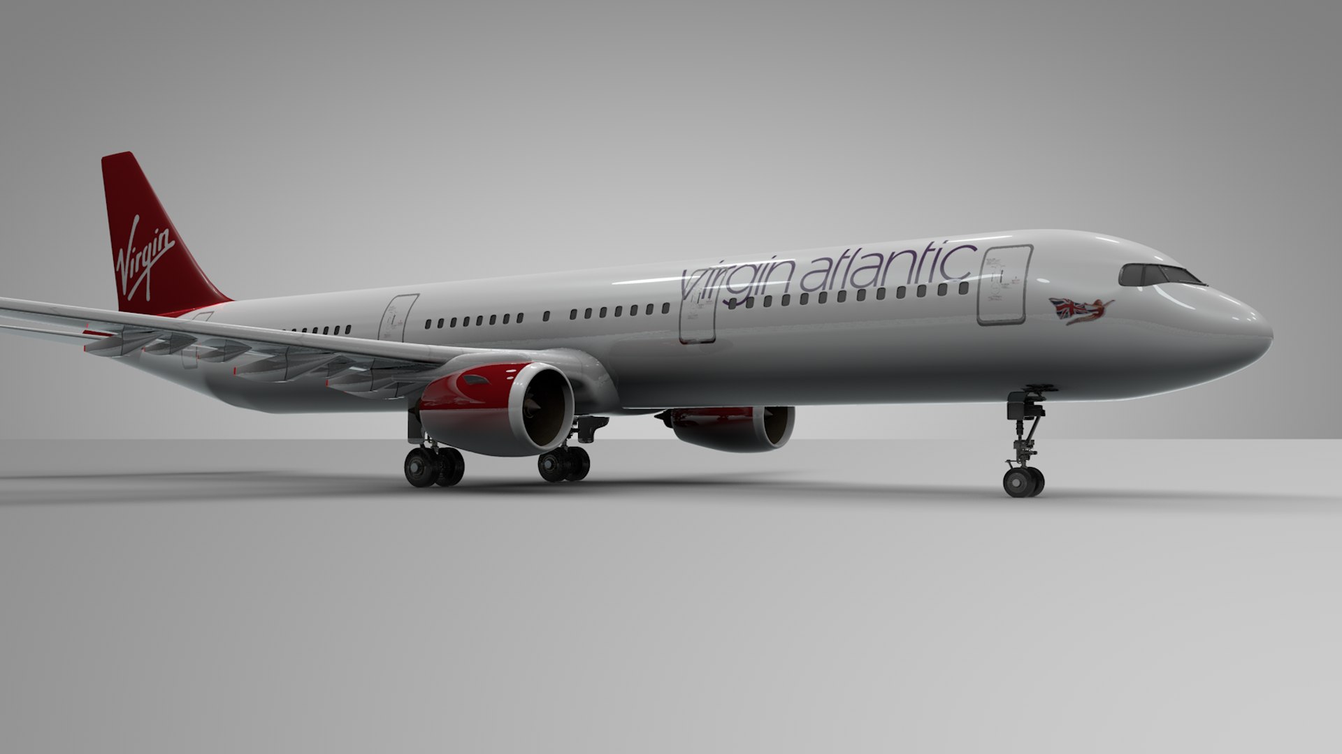 3D Airbus A321 Neo Virgin Atlantic - TurboSquid 1443169