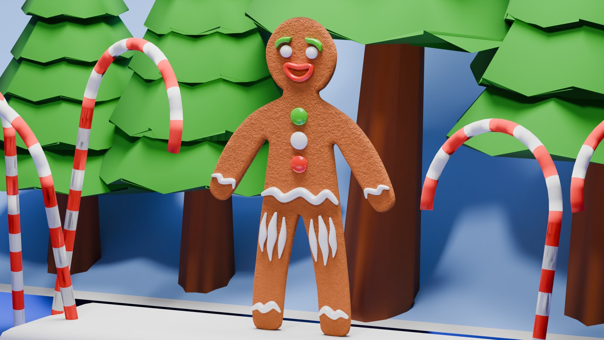 Gingerbread Man 3D Model - TurboSquid 2344555