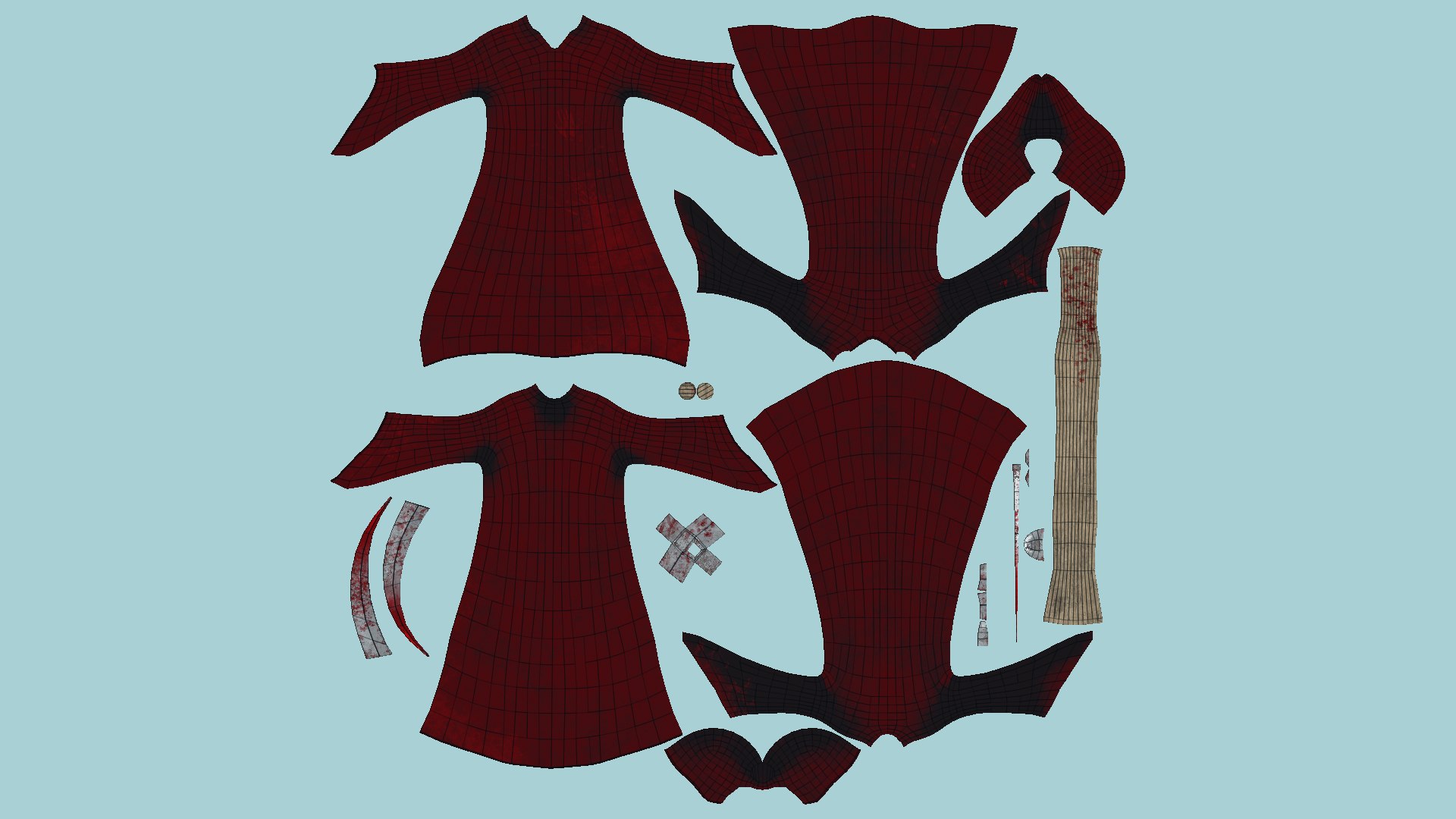 Grim Reaper Costume A05 Red Death - Character Design Model - TurboSquid ...