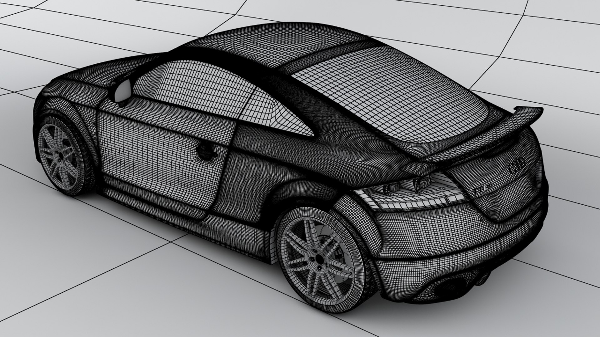 accurate audi tt rs 3d model