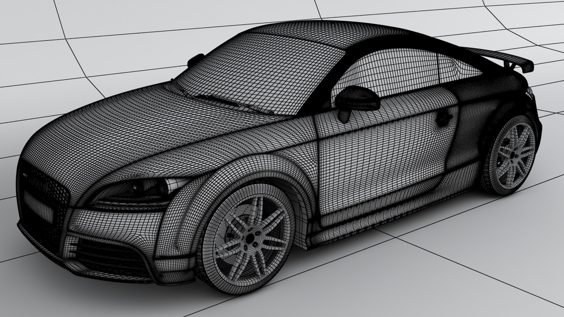 accurate audi tt rs 3d model