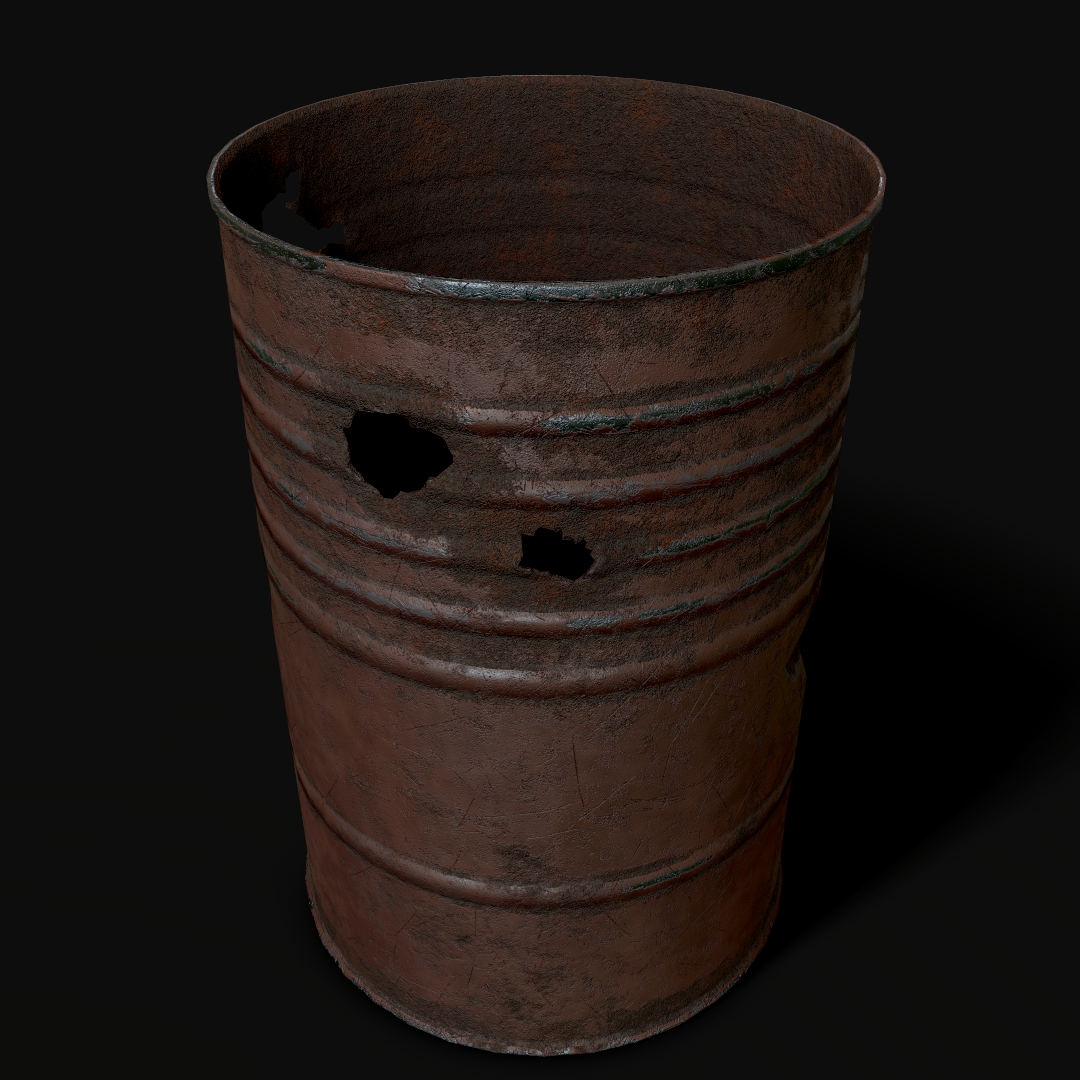 3D rusted barrels - TurboSquid 1469049