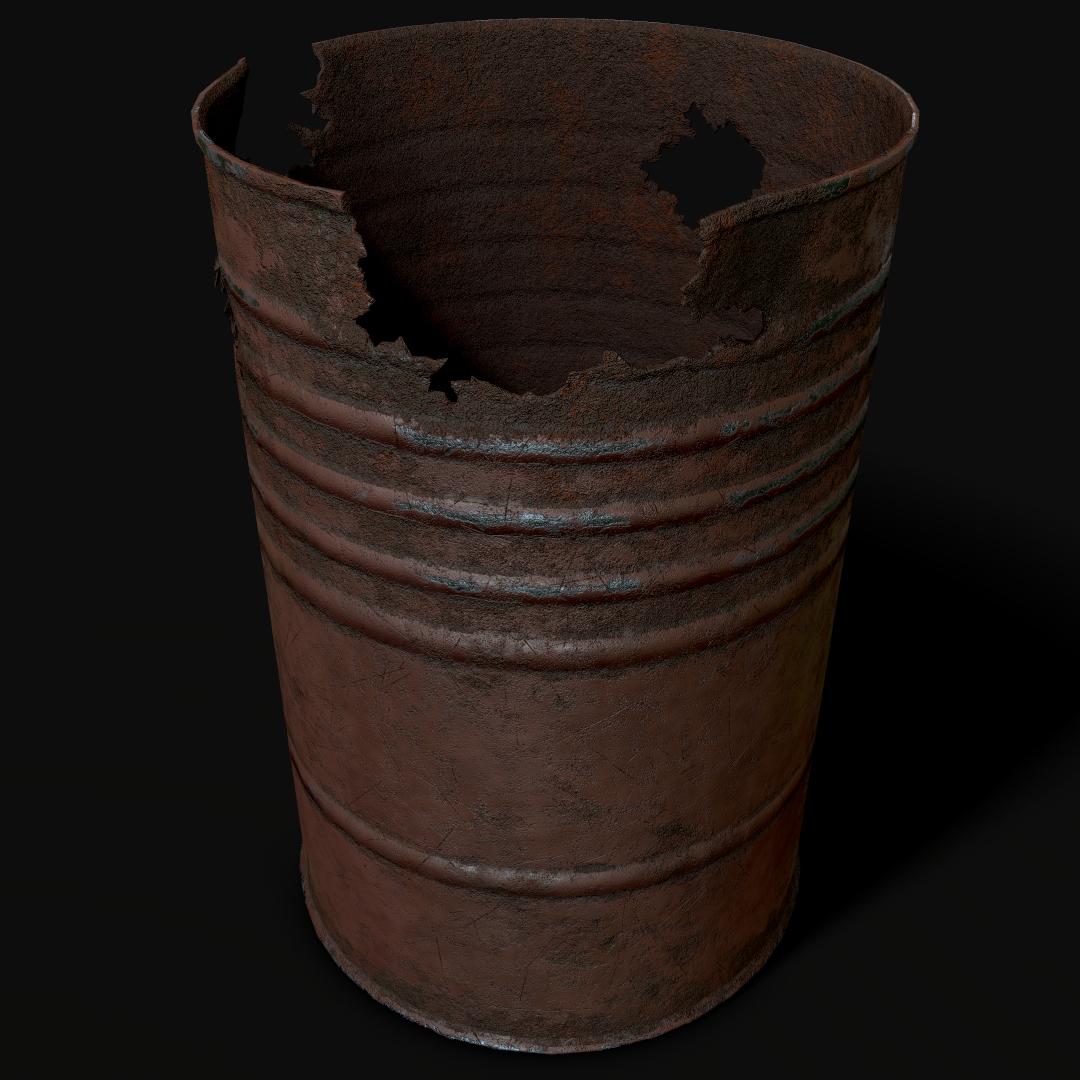 3D rusted barrels - TurboSquid 1469049
