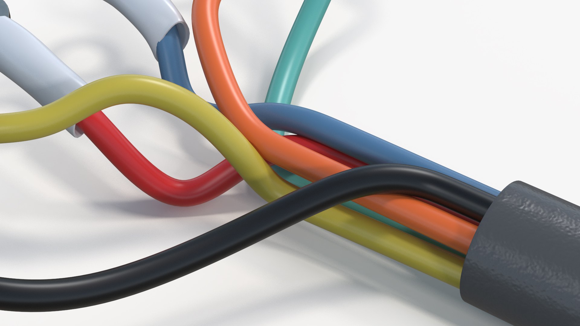3D 6 Cores Electric Wire - TurboSquid 1908721
