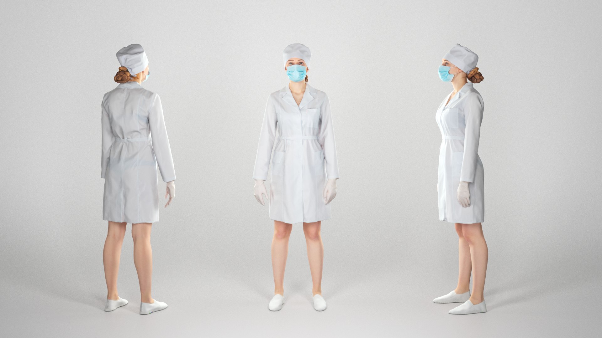 Human Young Woman Uniform 3D Model - TurboSquid 1500226