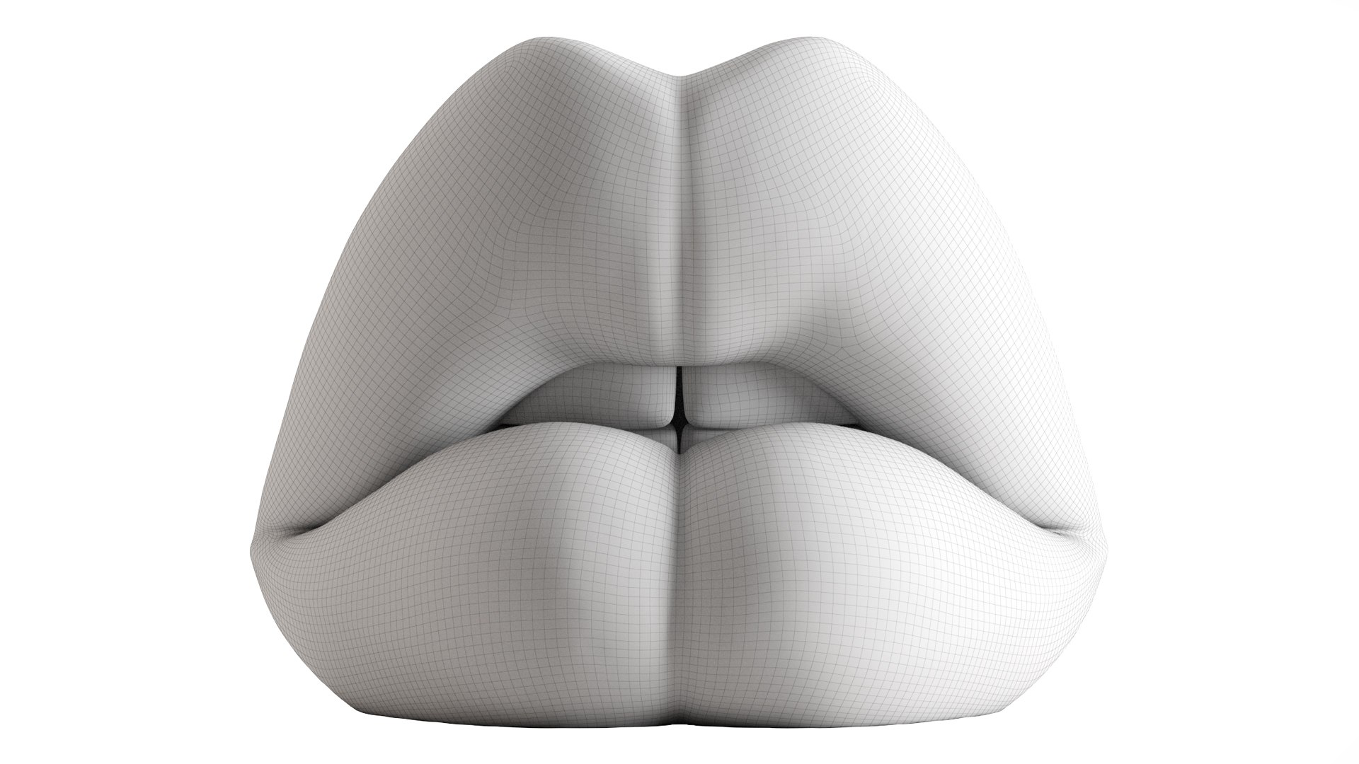 3D Sculpture Lips - TurboSquid 2215577