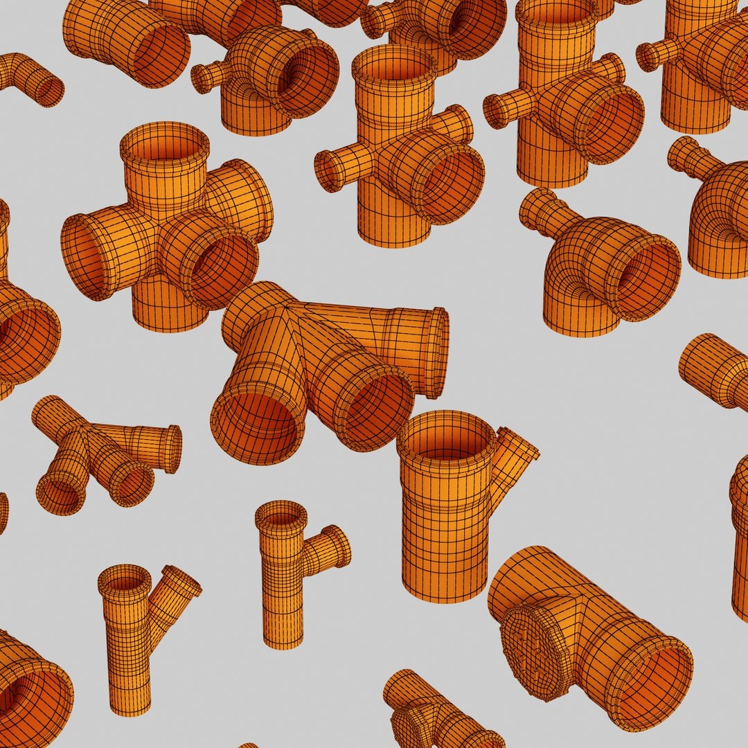 Sewer fittings Big n2 3D model - TurboSquid 1982264