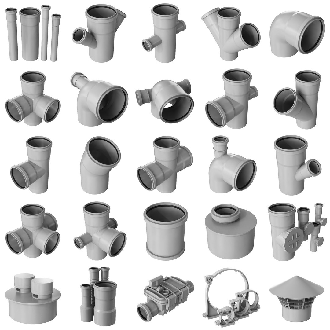 Sewer fittings Big n2 3D model - TurboSquid 1982264