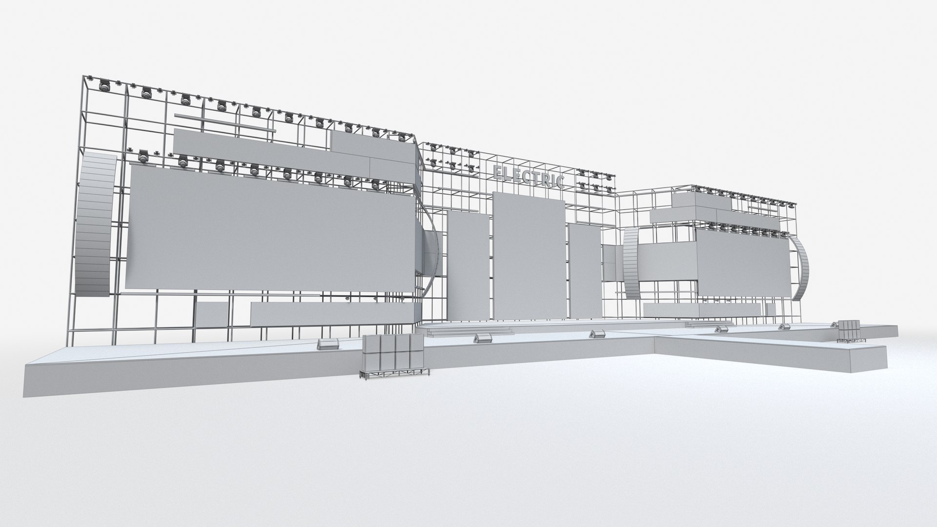 Large Scale Concert DJ Stage 3D Model - TurboSquid 2394759