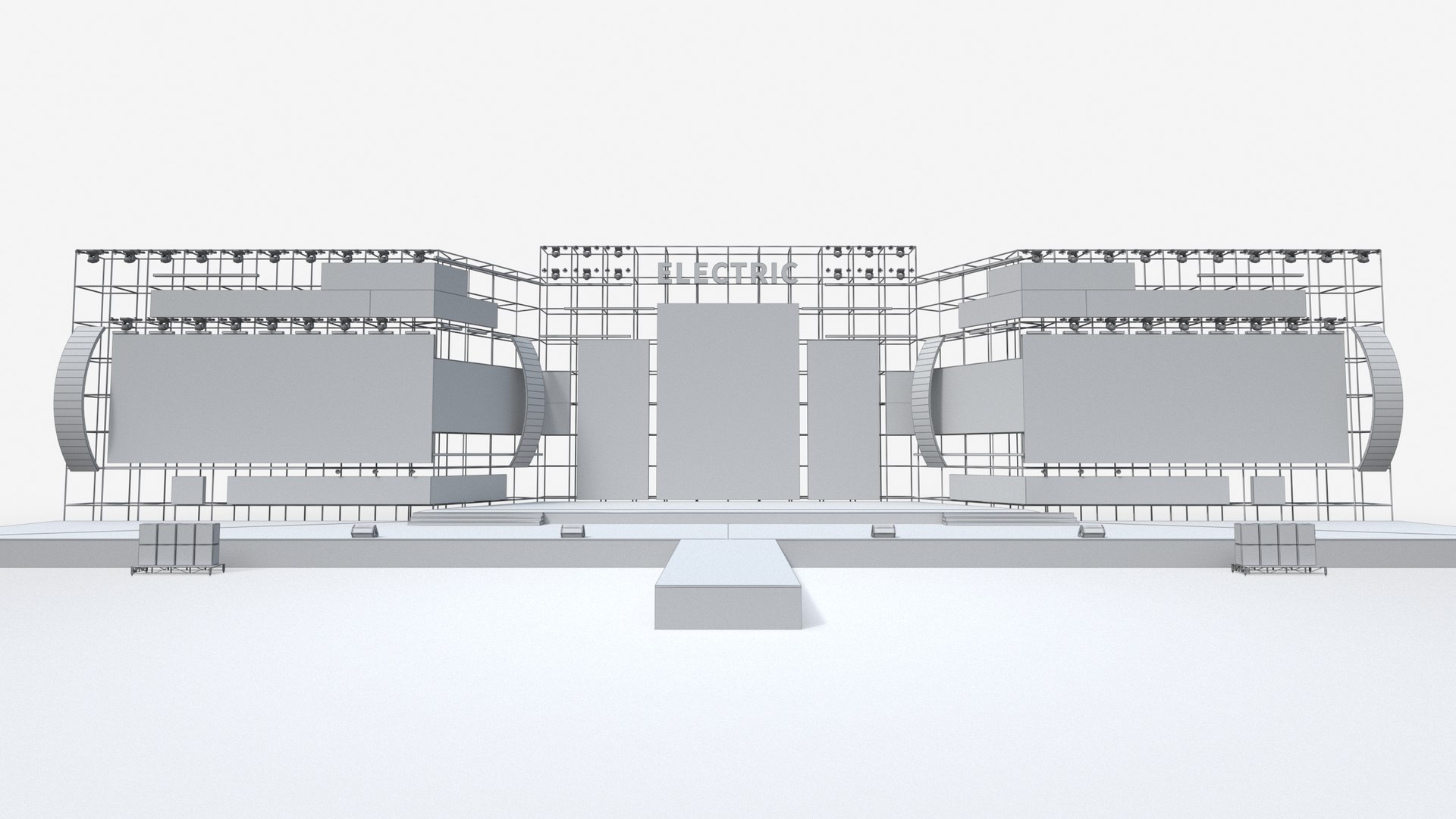 Large Scale Concert DJ Stage 3D Model - TurboSquid 2394759
