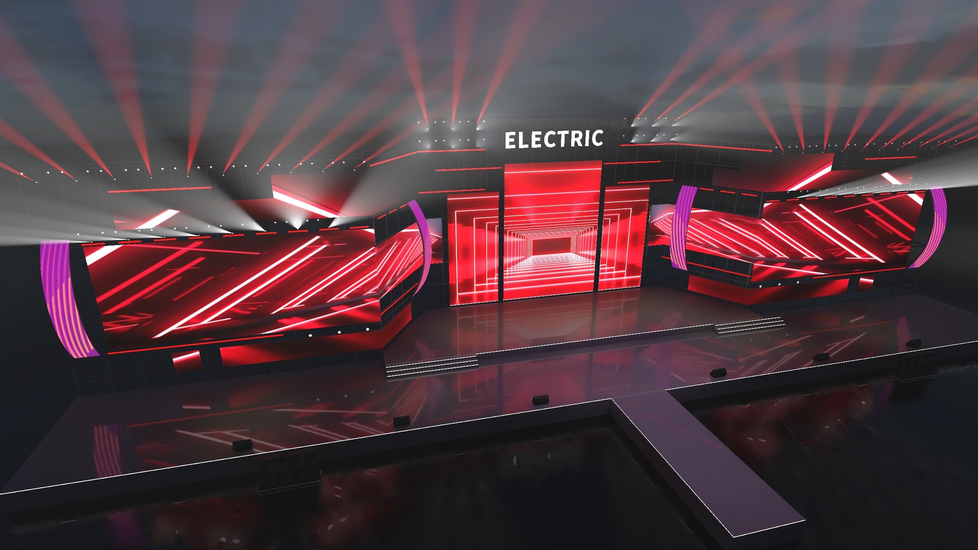 Large Scale Concert DJ Stage 3D Model - TurboSquid 2394759