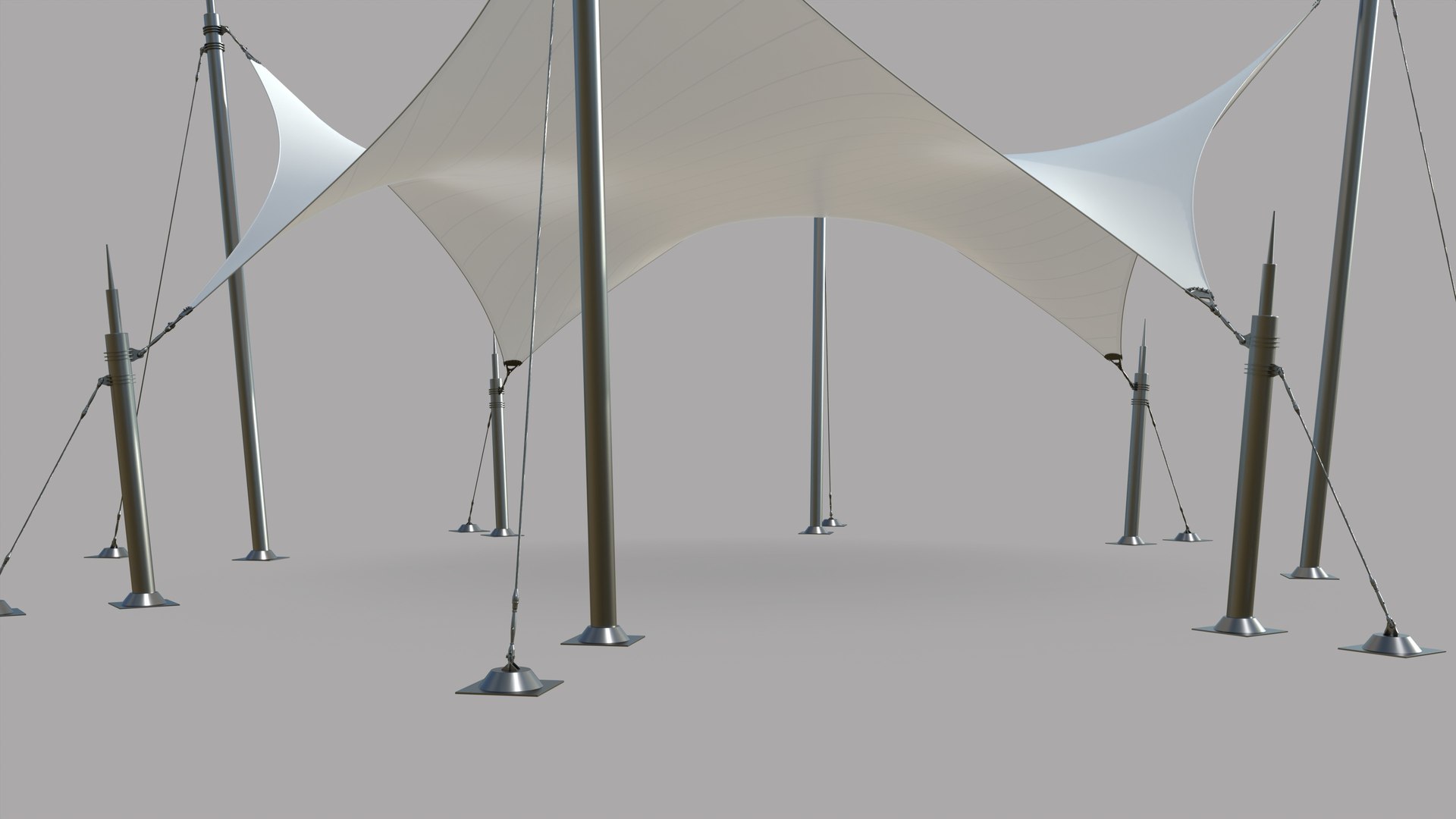 3D Model Tensile Structure Tent - TurboSquid 2257960