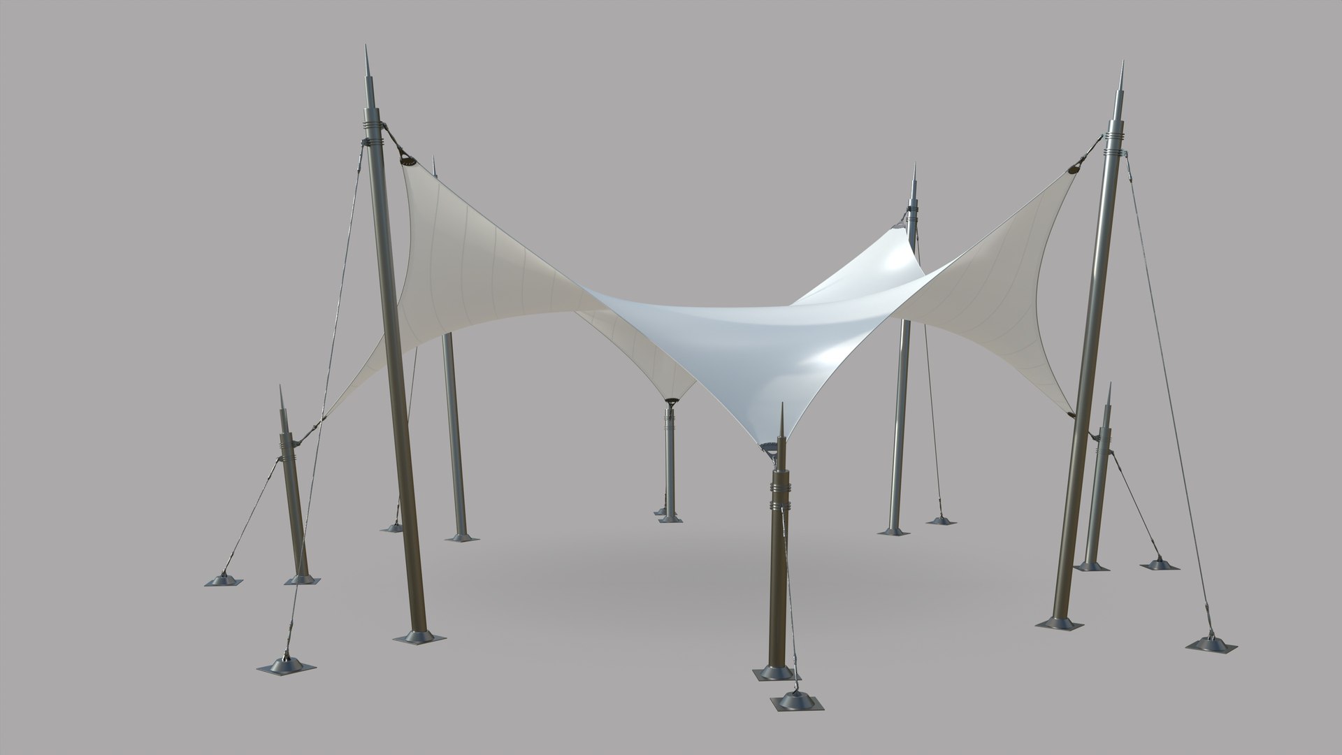 3D Model Tensile Structure Tent - TurboSquid 2257960