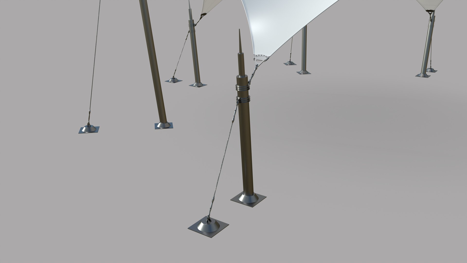 3D Model Tensile Structure Tent - TurboSquid 2257960