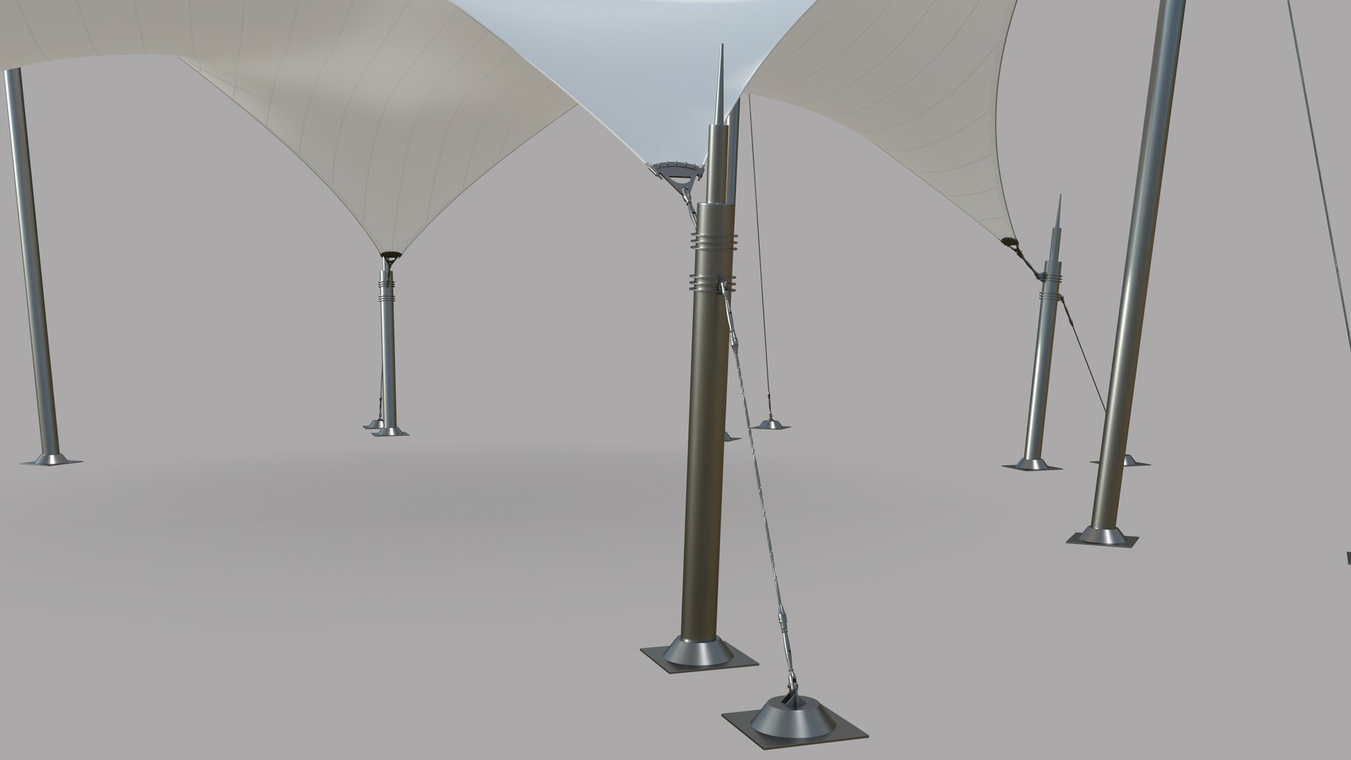 3D Model Tensile Structure Tent - TurboSquid 2257960