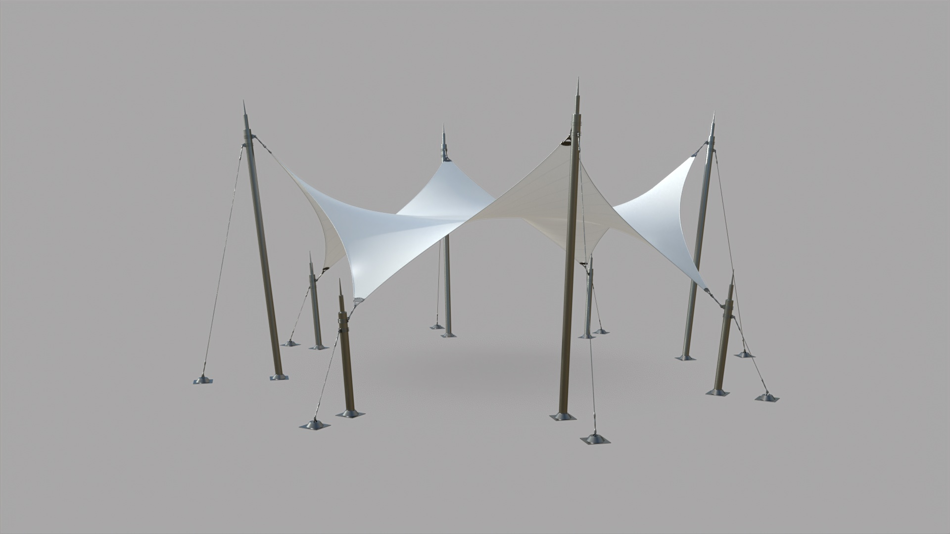 3D Model Tensile Structure Tent - TurboSquid 2257960