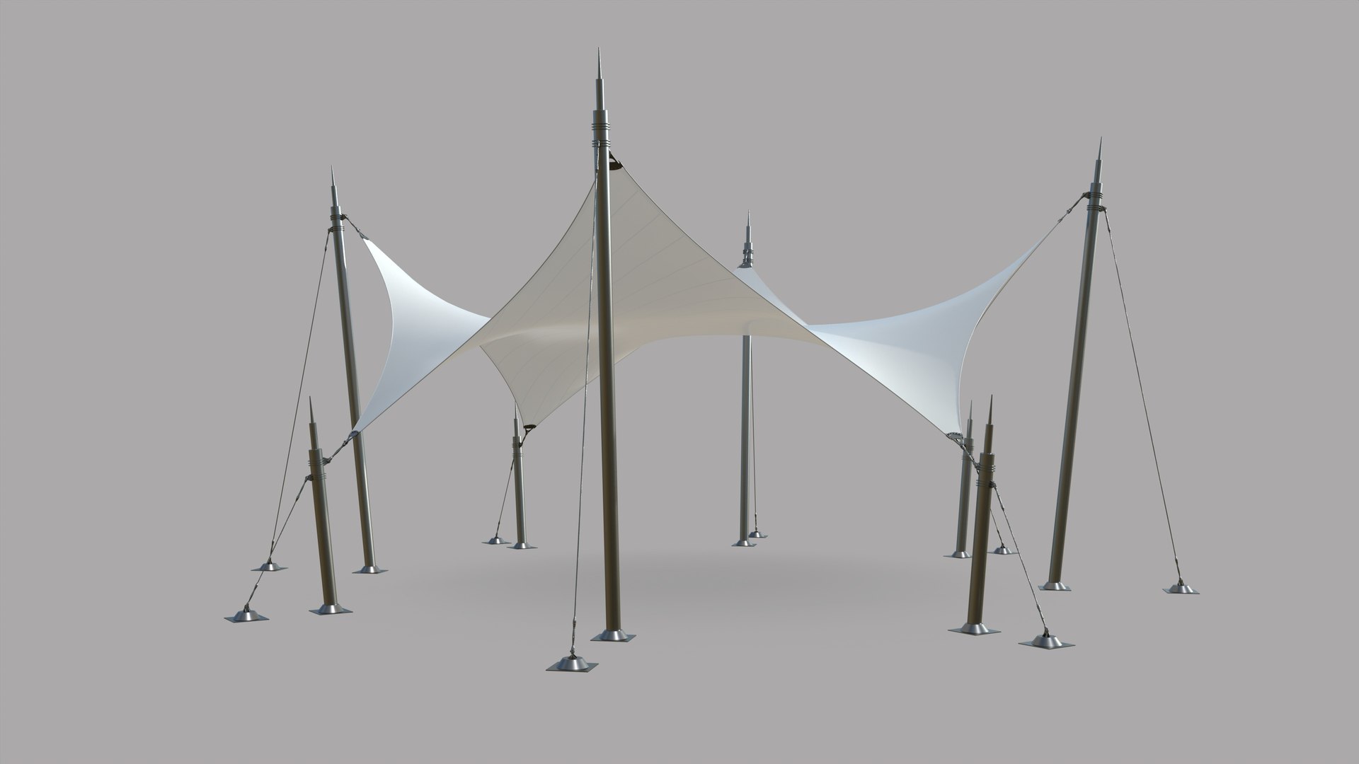 3D Model Tensile Structure Tent - TurboSquid 2257960