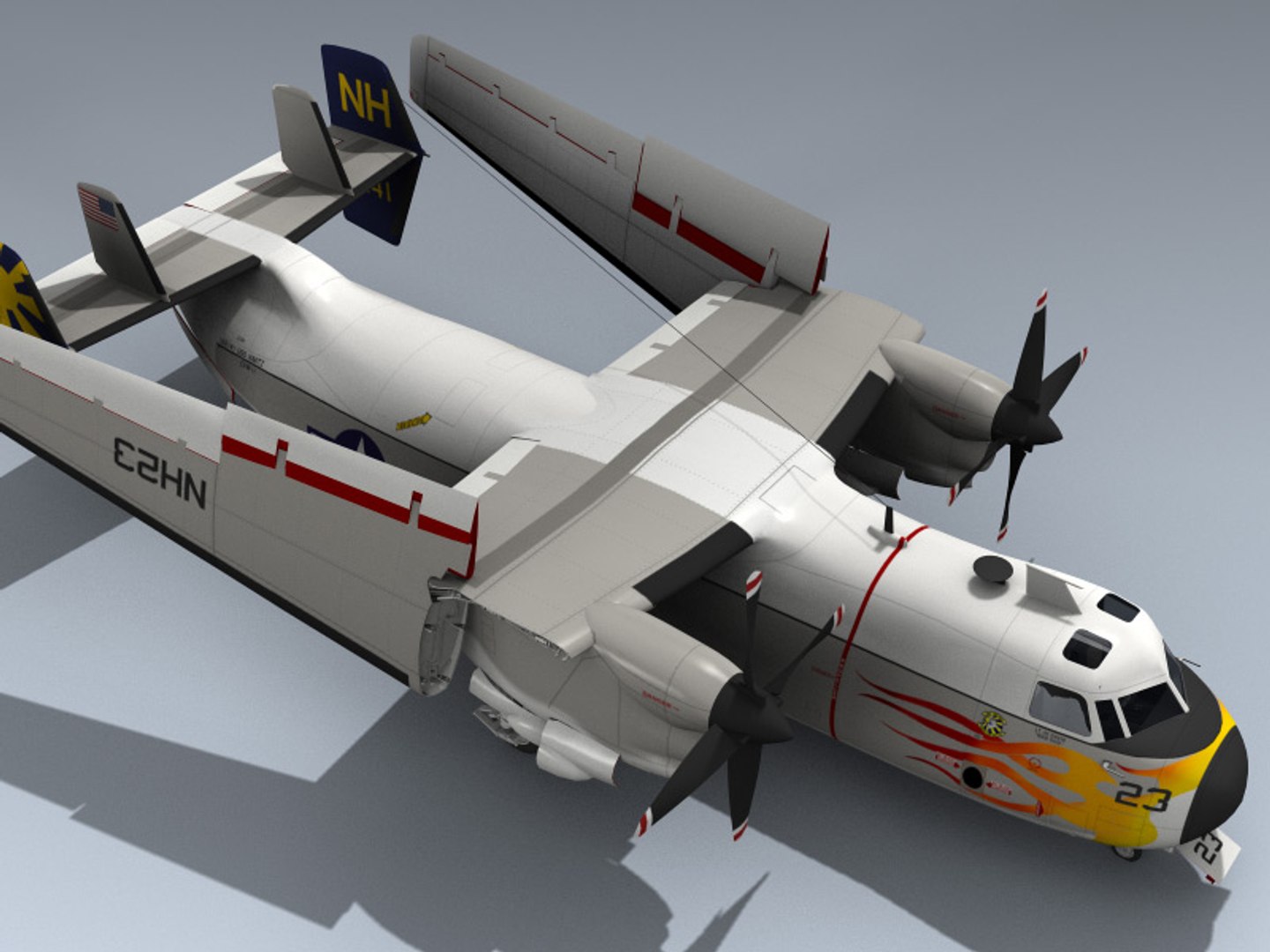 C-2a Greyhound 3d Model