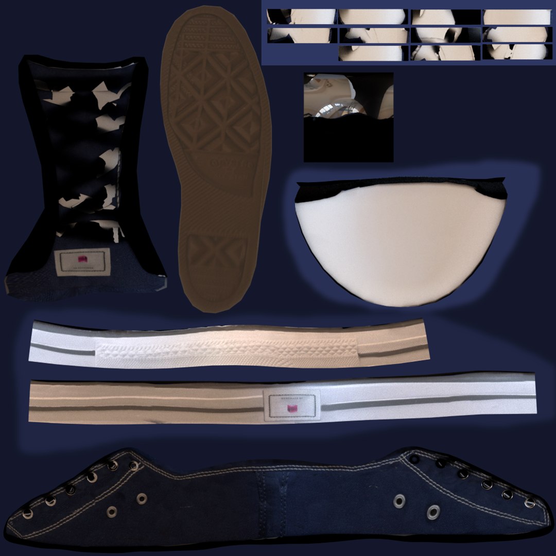 3D model Casual Canvas Shoes - TurboSquid 1803566