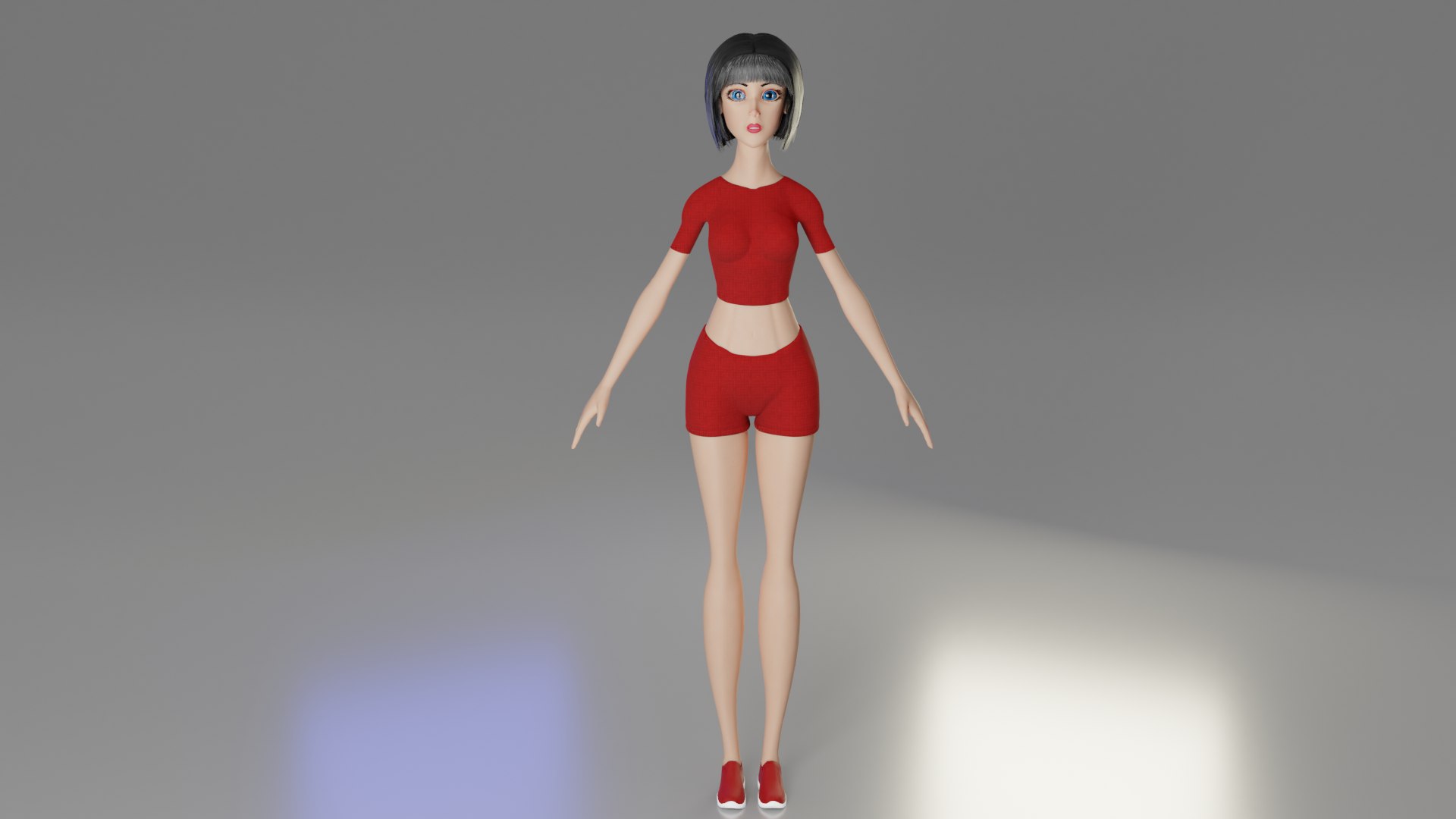 Cartoon Girl 3D model - TurboSquid 1925437