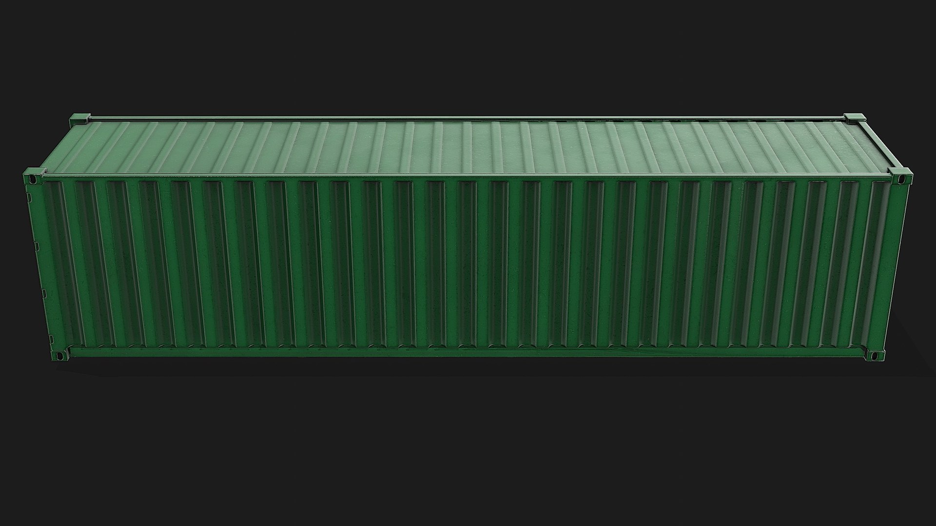 40ft Shipping Container - Green 3D Model - TurboSquid 2152001