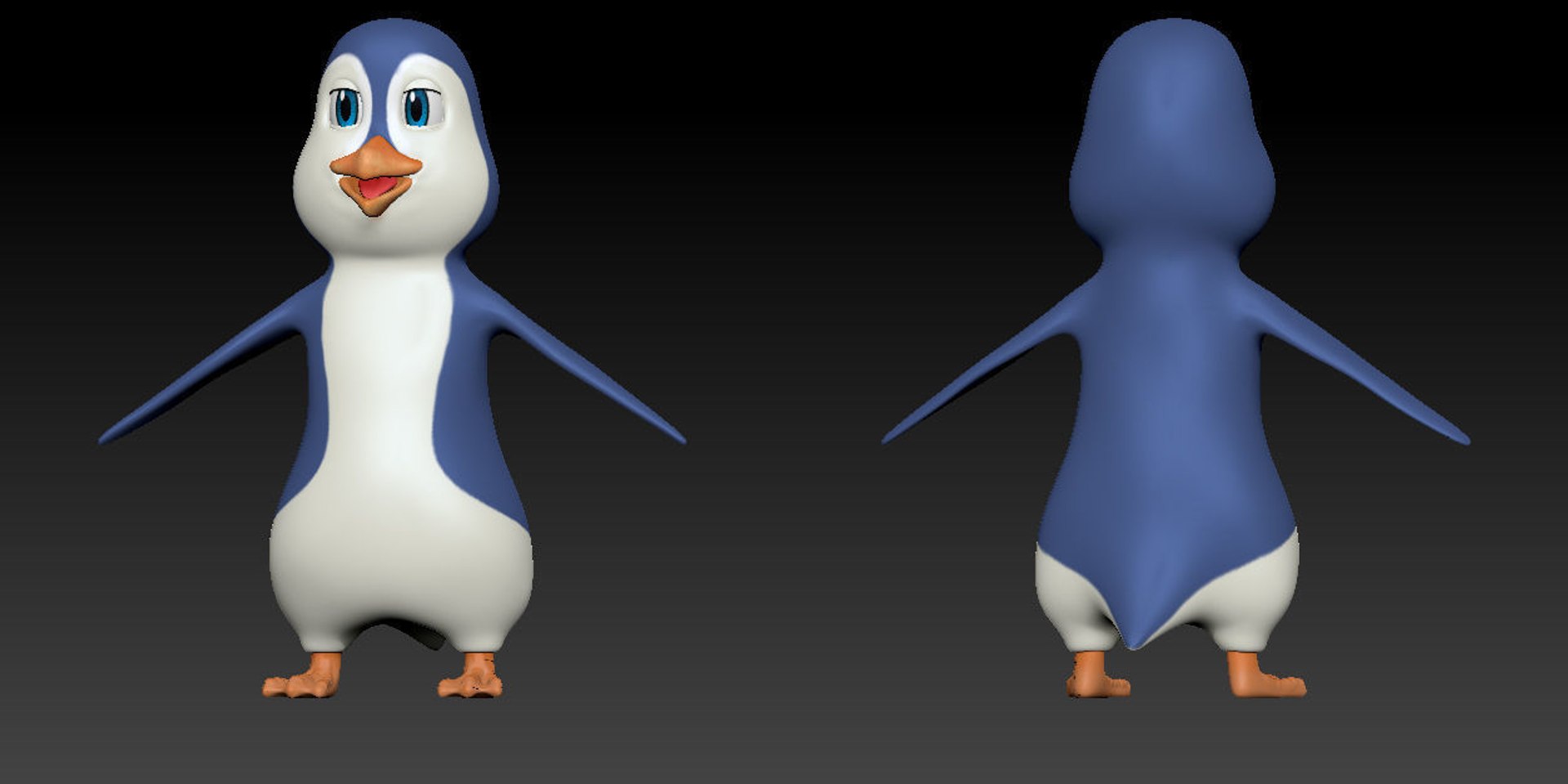 Rigged Cartoon Penguin Animate 3D - TurboSquid 1474979
