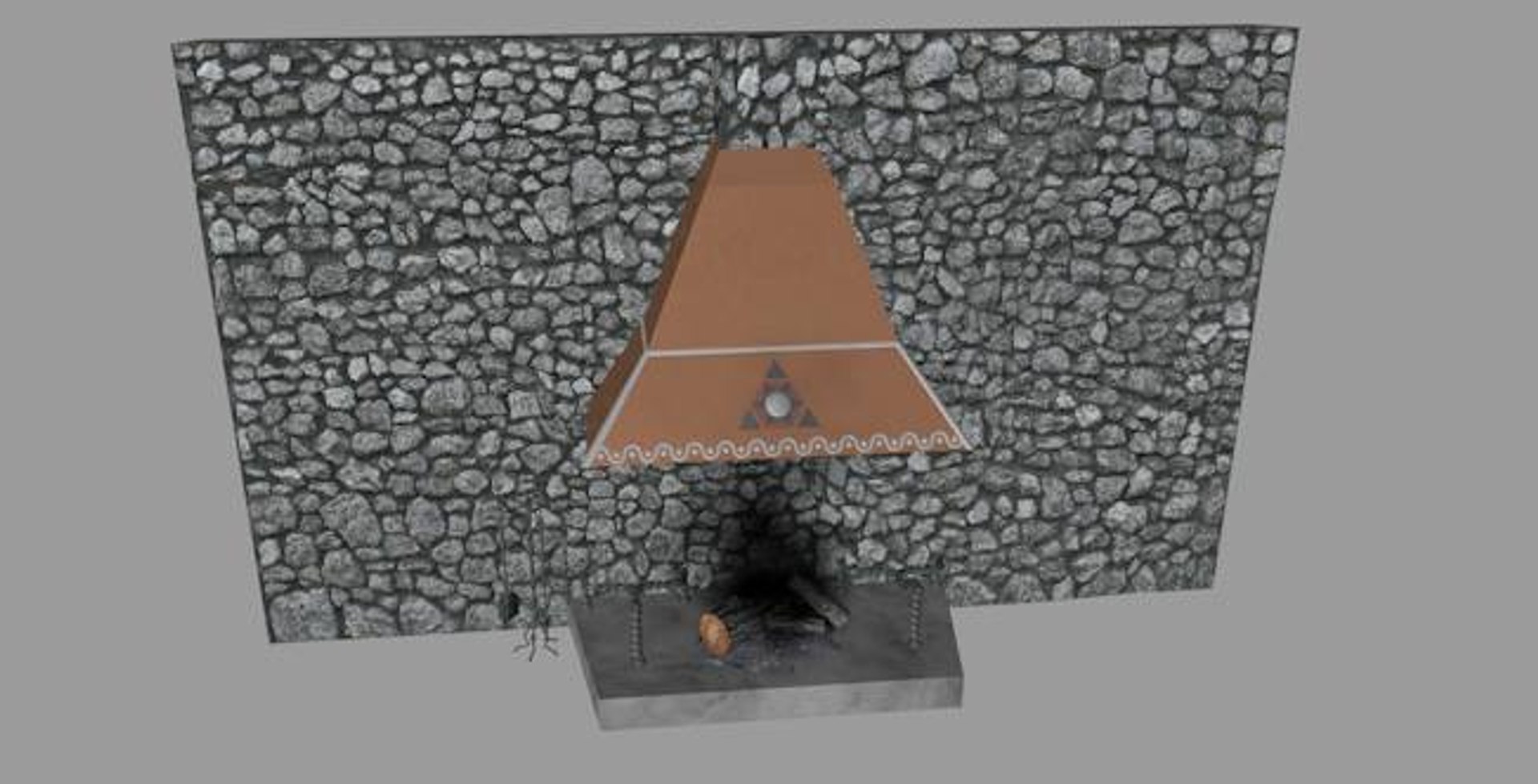3dsmax realistic place fireplace