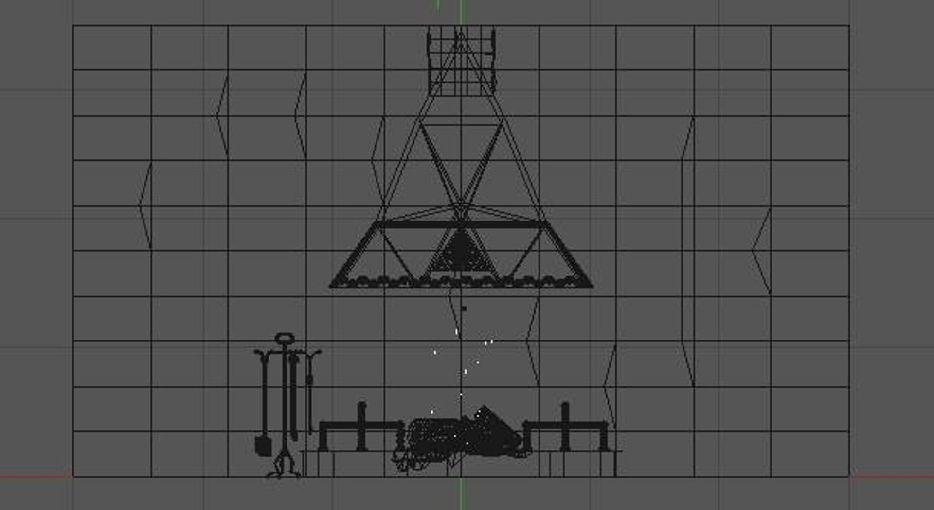 3dsmax realistic place fireplace