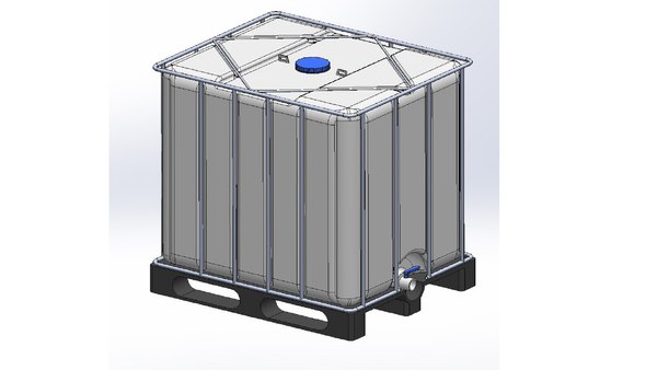 3D ibc container 1m3 - TurboSquid 1682391