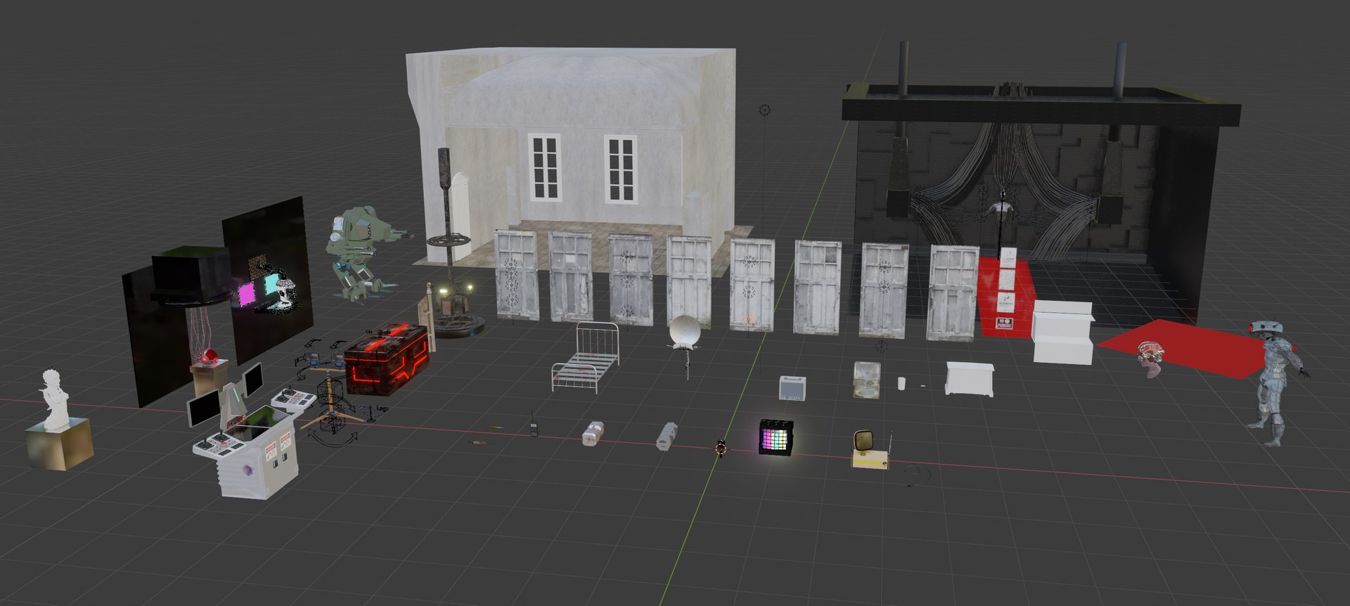 Cyberpunk Asset Kit 3D Model - TurboSquid 1680278