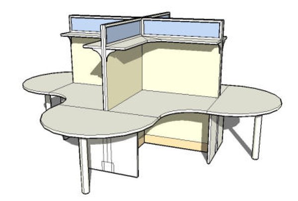 3d workstation model