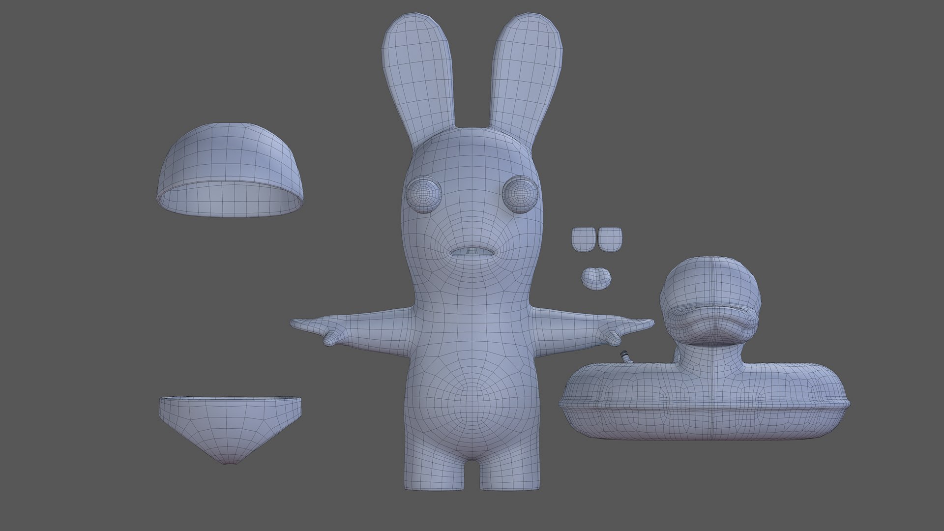 3D Model Rabbid Swimmer Character 8K - TurboSquid 1773581