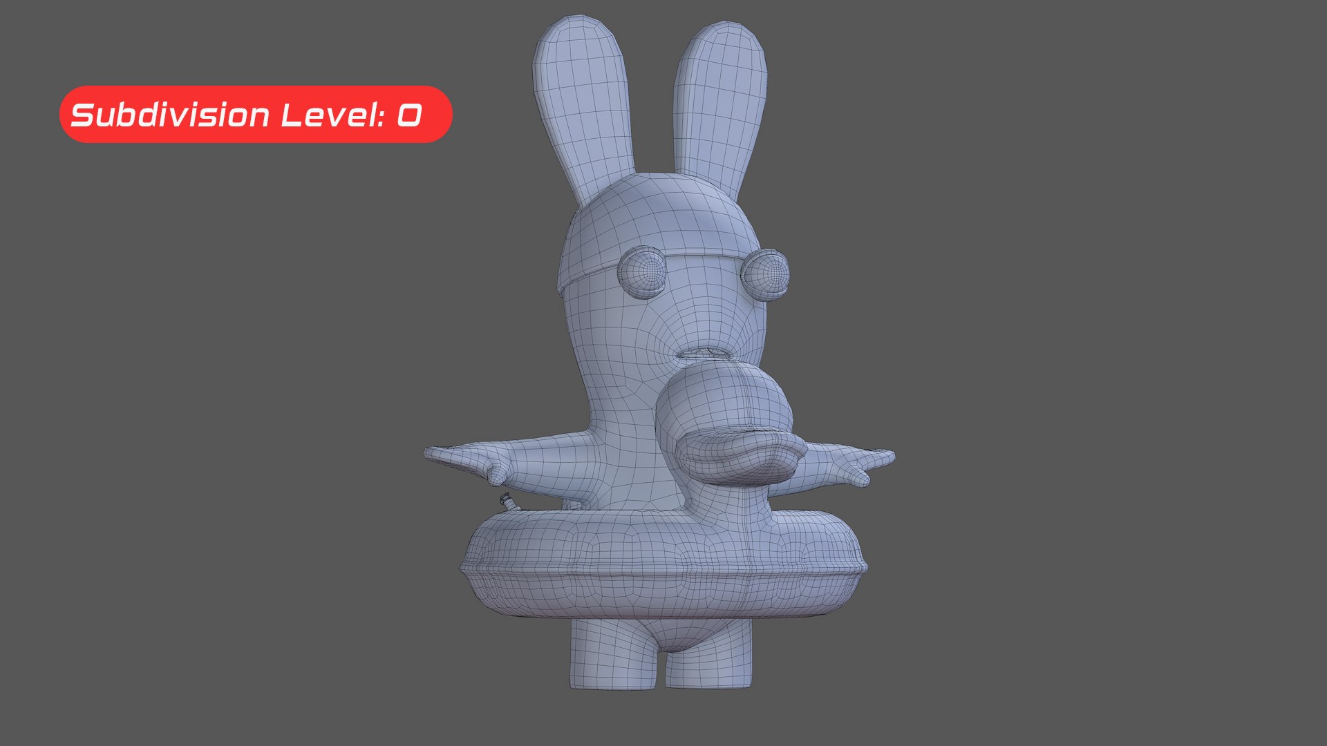 3D Model Rabbid Swimmer Character 8K - TurboSquid 1773581