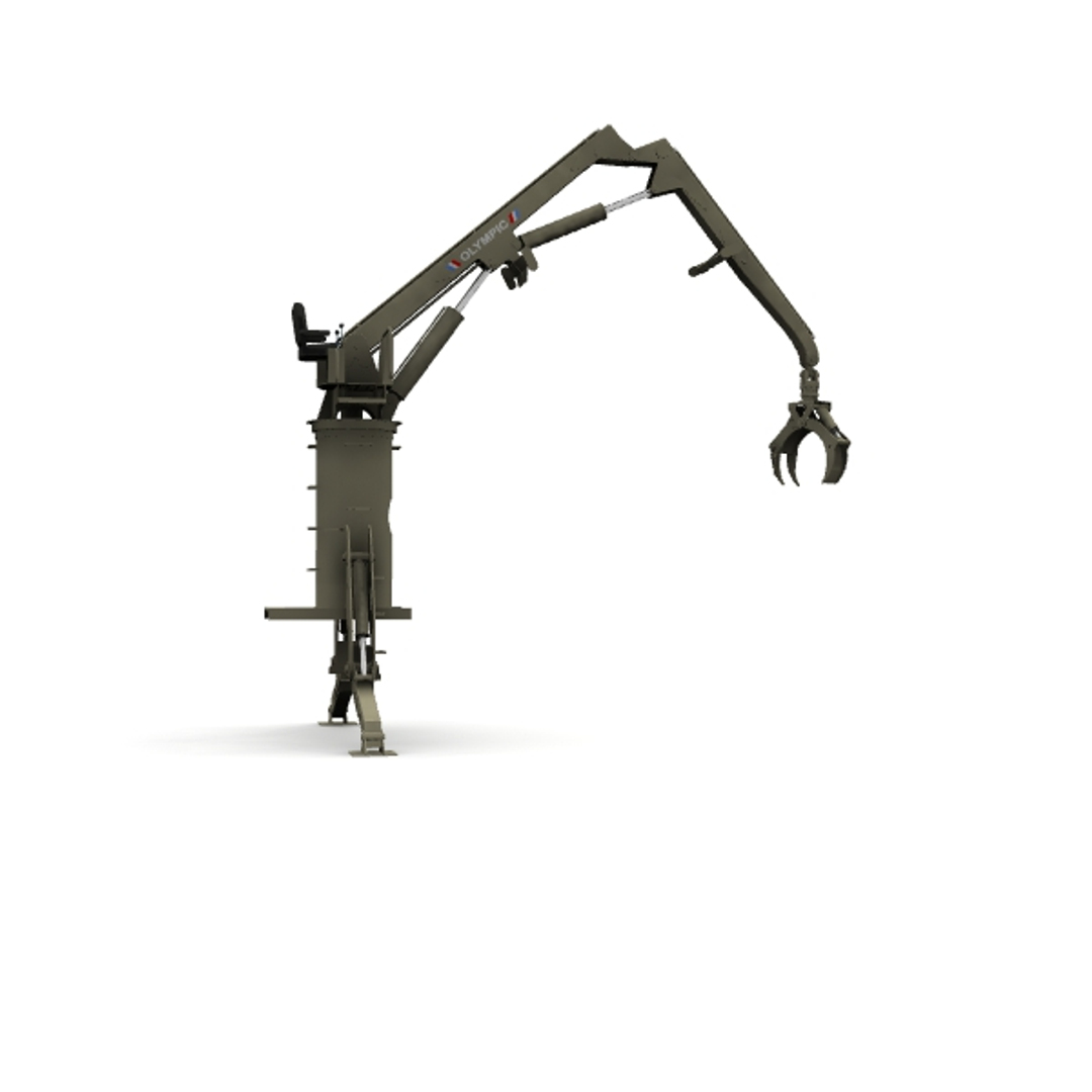 Truck Log Loader Crane 3d Model