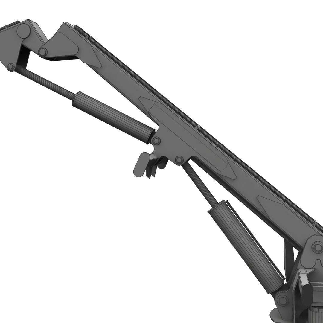 Truck Log Loader Crane 3d Model