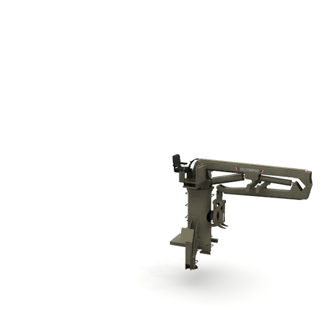 Truck Log Loader Crane 3d Model