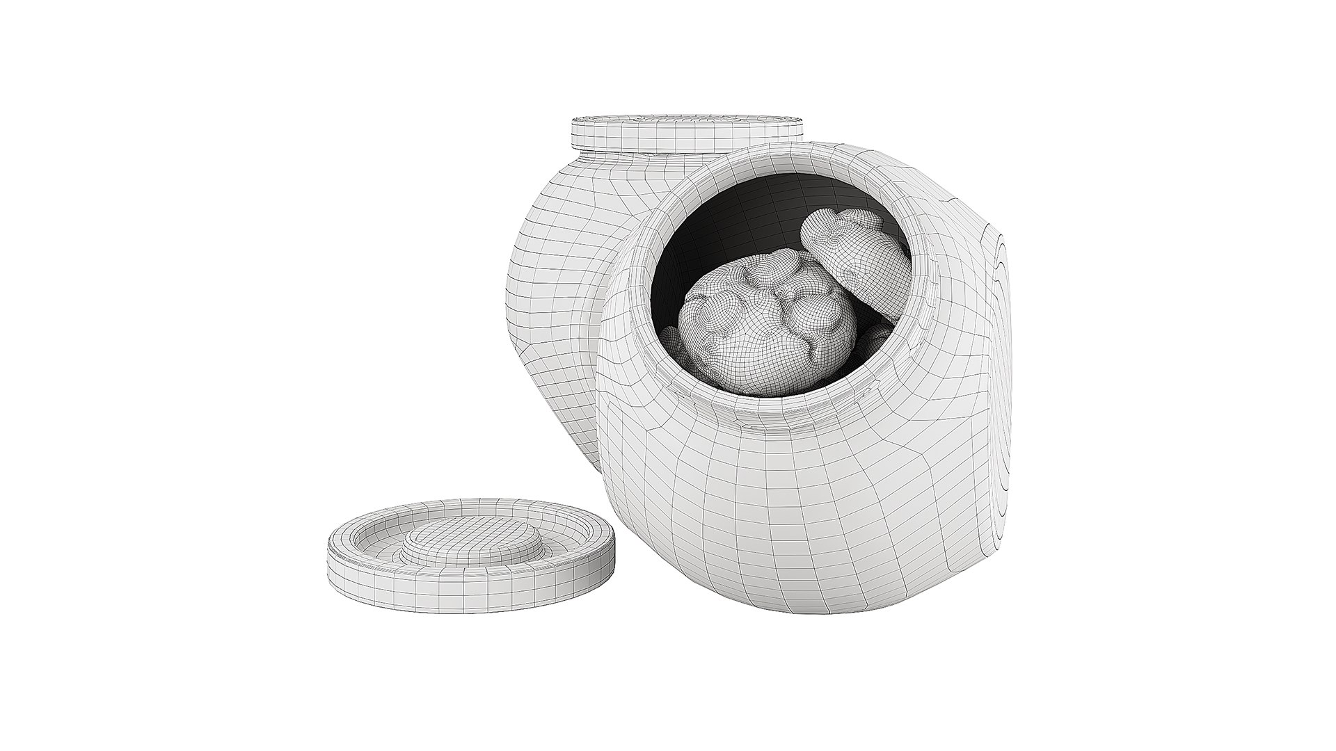 3D Model Chocolate Chip Cookies In A Glass Jar 10 - TurboSquid 1981634