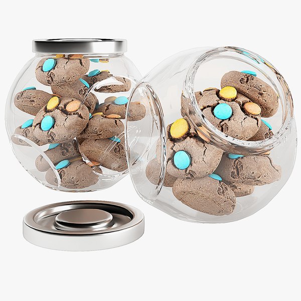 modelo 3d Chocolate Chip Cookies in a Glass Jar 10 - TurboSquid 1981634