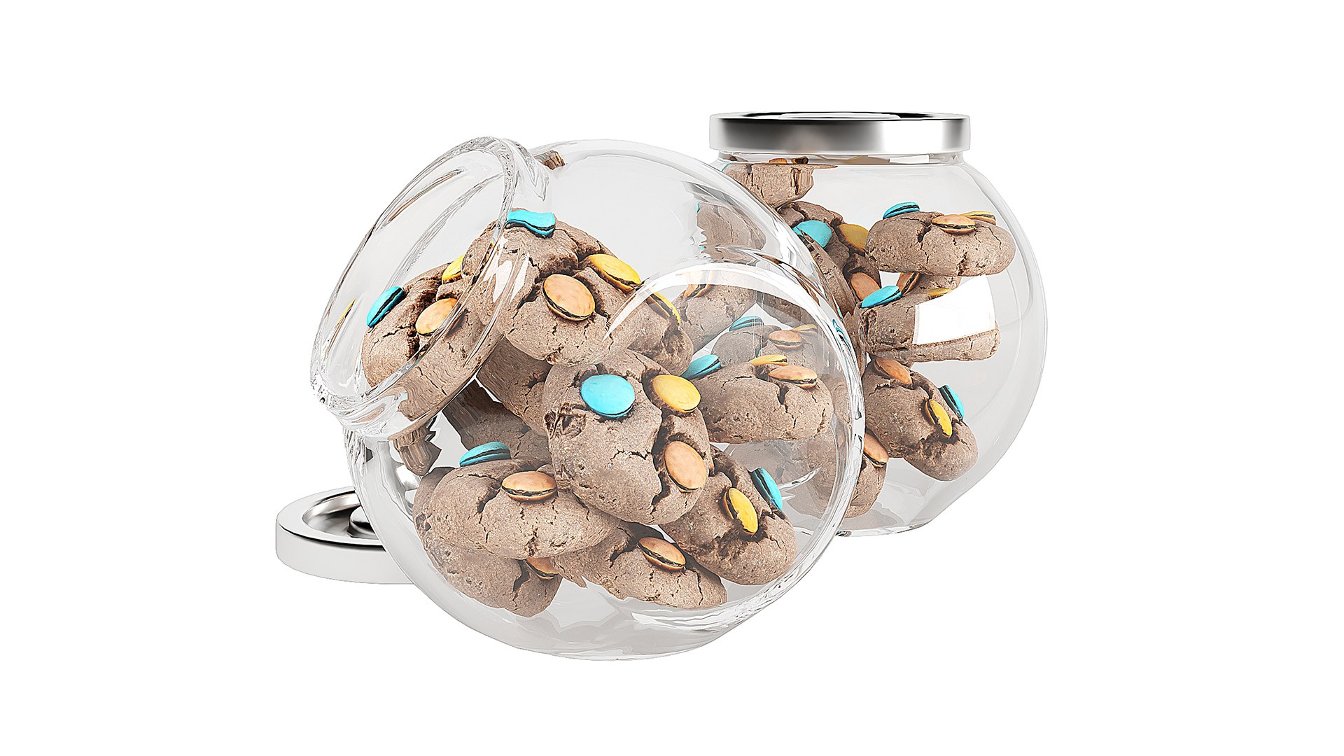 3D Model Chocolate Chip Cookies In A Glass Jar 10 - TurboSquid 1981634