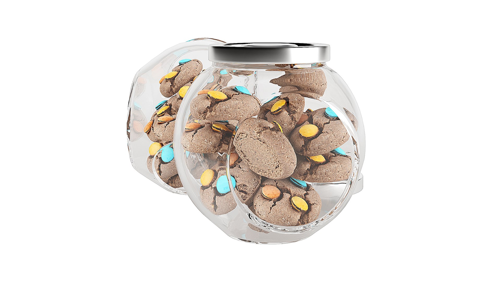 3D Model Chocolate Chip Cookies In A Glass Jar 10 - TurboSquid 1981634