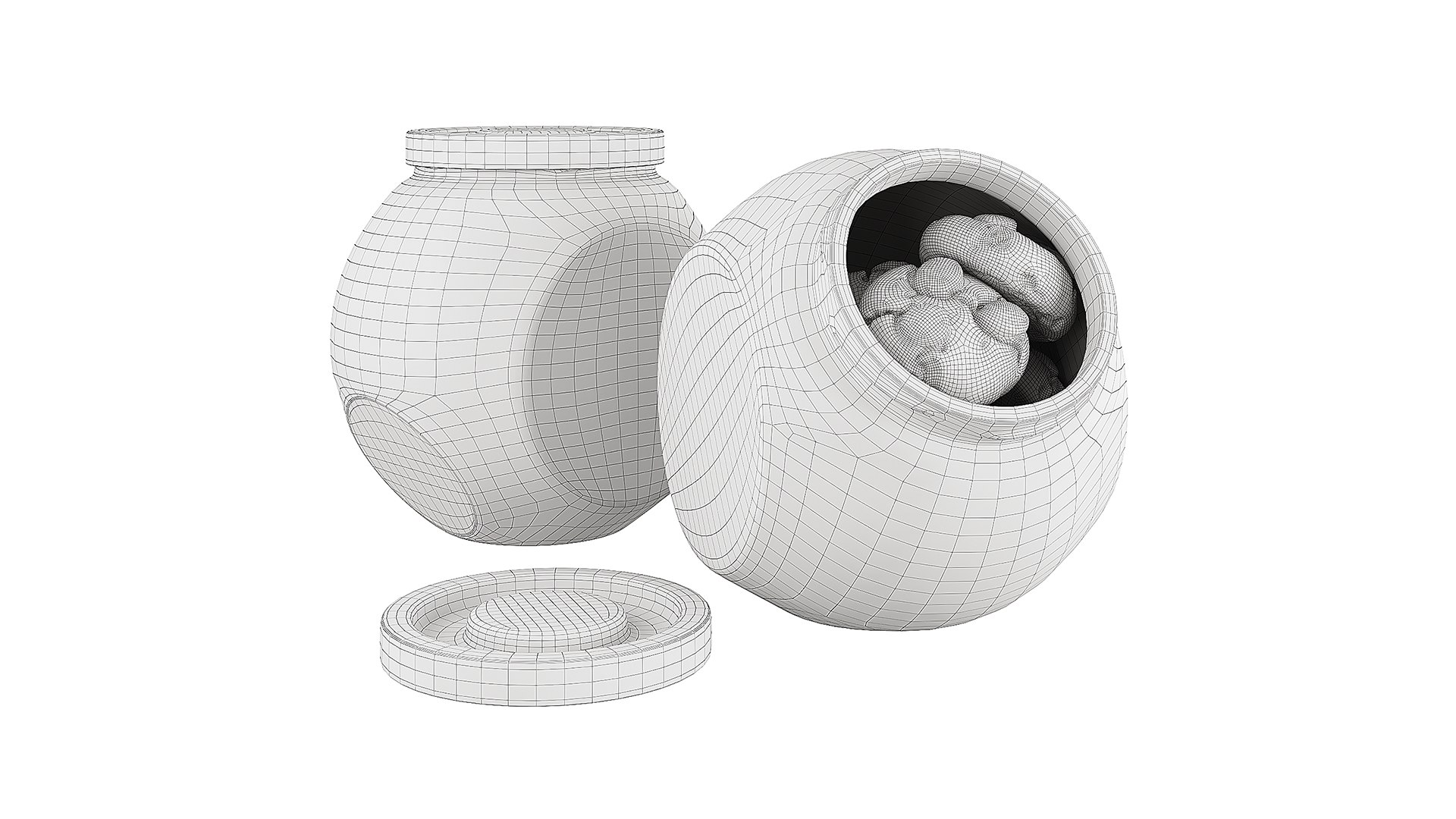 3D Model Chocolate Chip Cookies In A Glass Jar 10 - TurboSquid 1981634